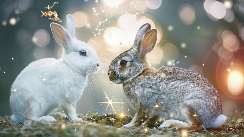 Symbols Rabbits Stock Illustrations – 522 Symbols Rabbits Stock ...