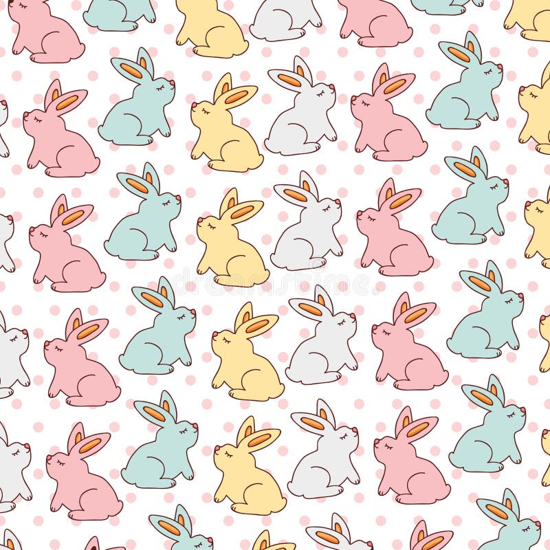 Rabbits pattern stock vector. Illustration of farm, rabbits - 87166287