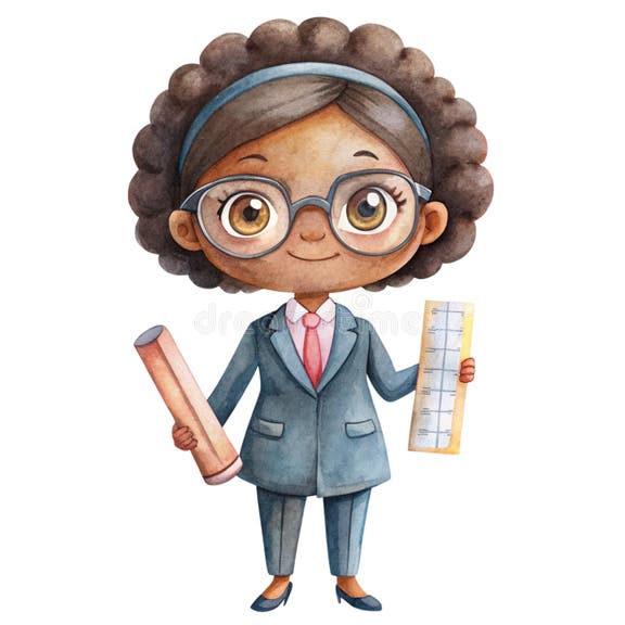 Cute Rag Doll Style Black People Minimal Engineer Construction Stock ...