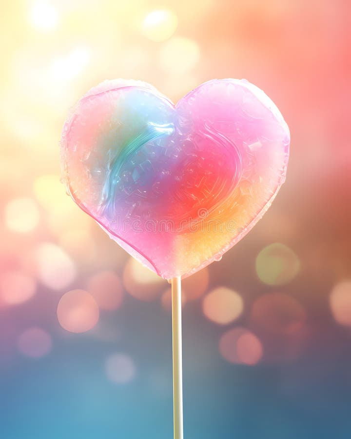 A Lovely Heart Shaped Lollipop for Valentines Day Stock Illustration ...