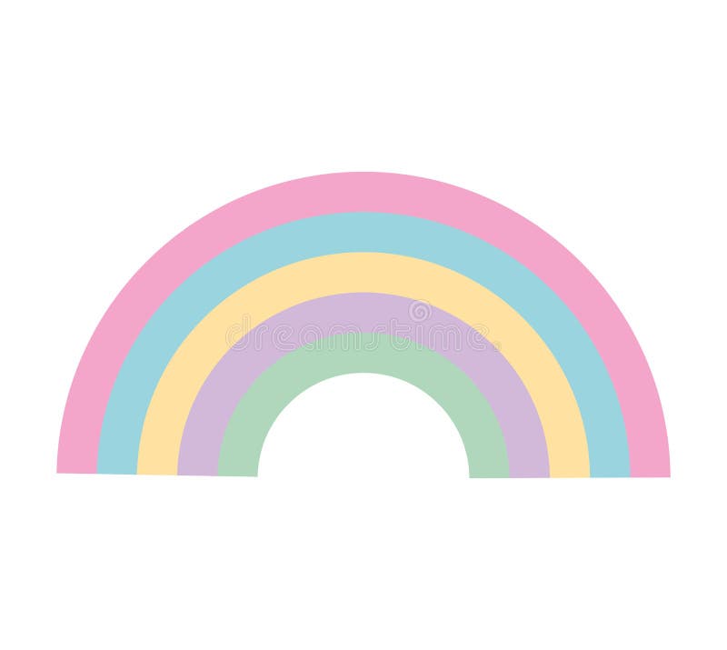 Cute rainbow isolated icon stock vector. Illustration of poster - 80582008