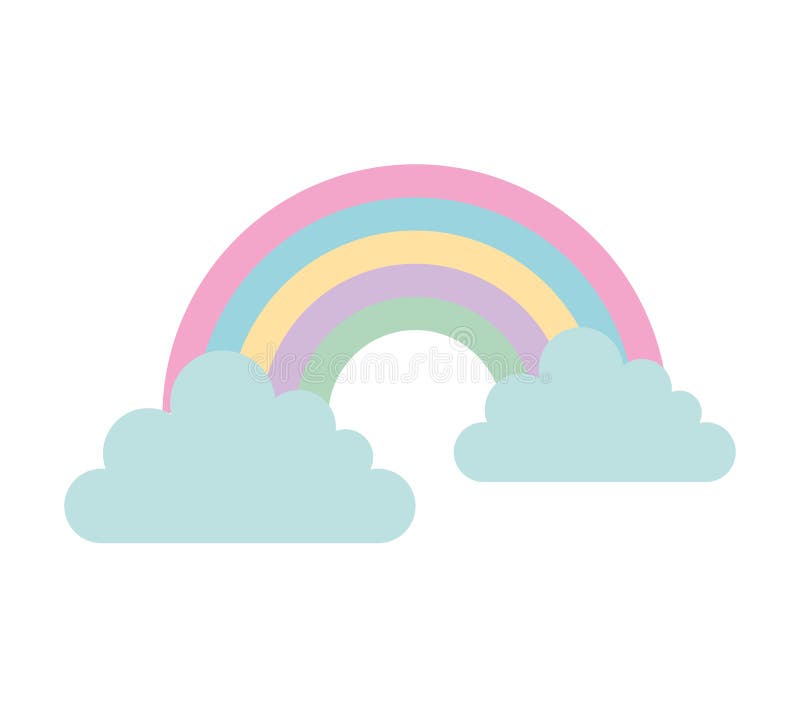 Cute rainbow isolated icon stock vector. Illustration of water - 80584848