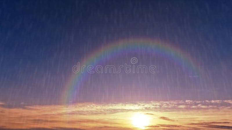 Cute Rainbow after the Raining on Clouds in the Sky - Photo of Nature ...