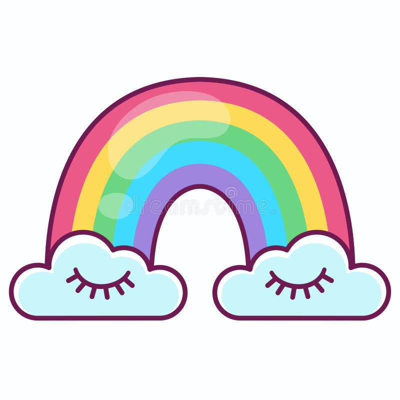 Cute rainbow. Sweet dreams stock vector. Illustration of graphic ...