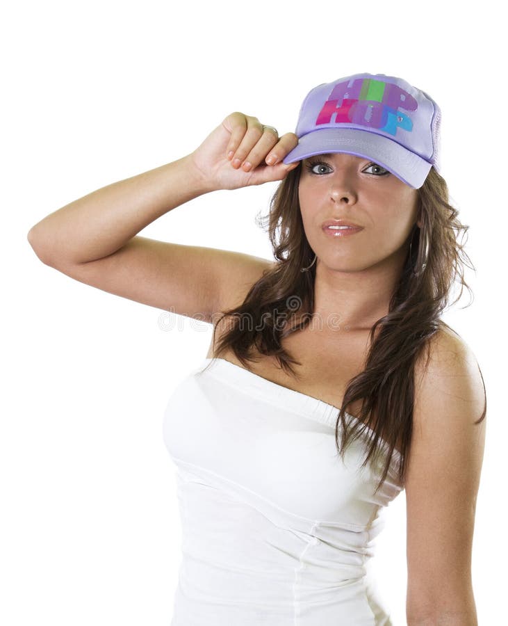 Cute Rapper Girl Over White Stock Photo - Image of white, young: 25884934