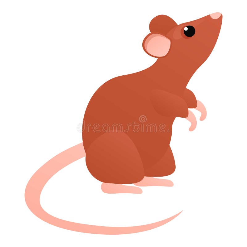 Cute Rat Icon, Cartoon Style Stock Vector - Illustration of rodent ...