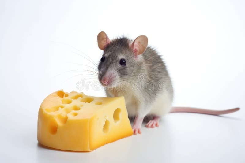 Rat cheese. Generate Ai stock illustration. Illustration of hair ...