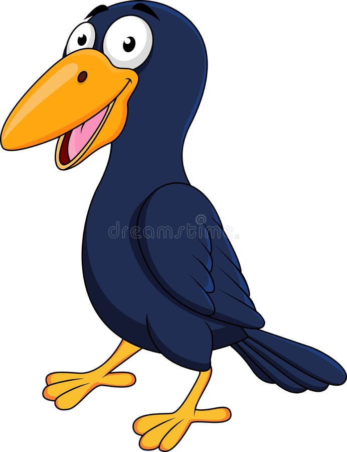 Cute raven cartoon stock vector. Illustration of painting - 29185504