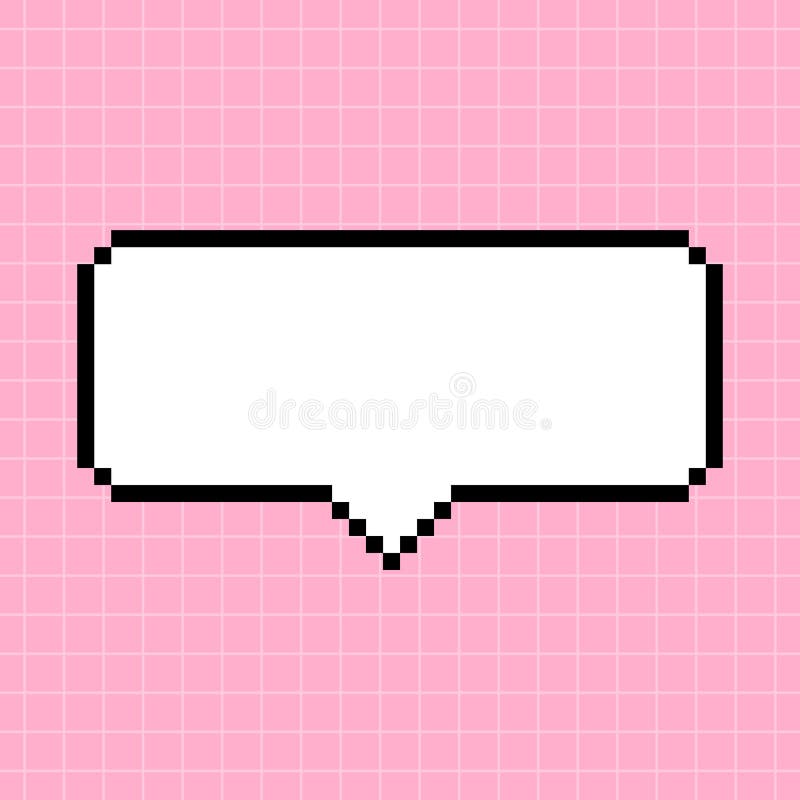 Cute Rectangular Frame in the Shape of a Pixel Dialog Box Stock ...