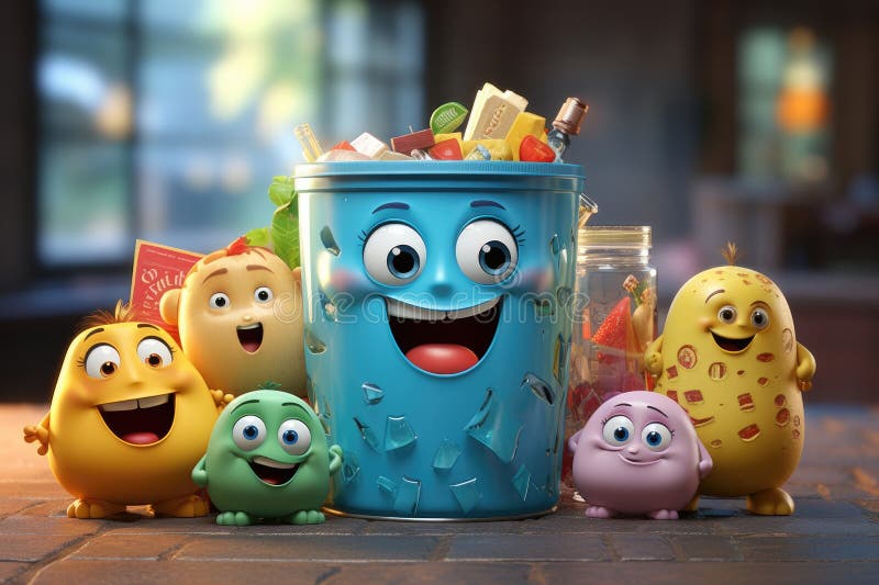 Cute Recycle Character. Global Sustainability Concept Stock ...