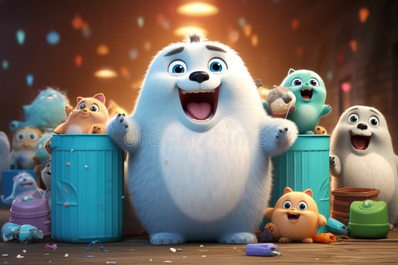 Cute Recycle Character. Global Sustainability Concept Stock ...