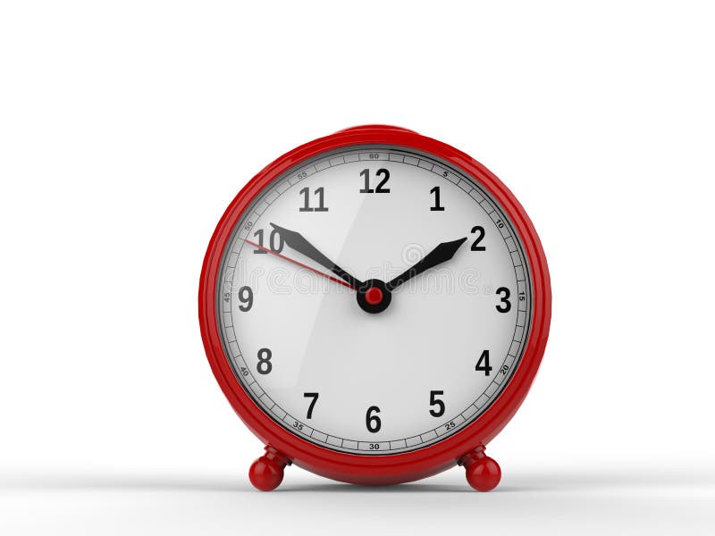 Alarm clock. Front view stock illustration. Illustration of buzz - 18894737