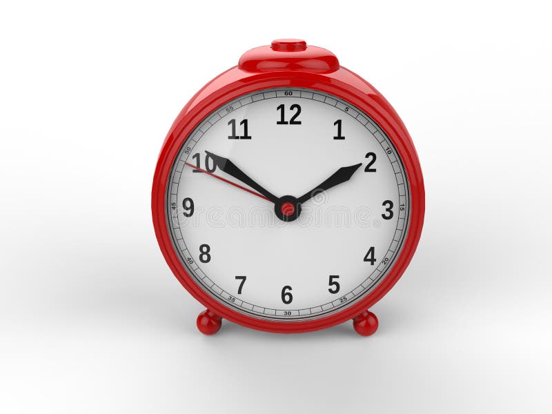 Alarm clock. Front view stock illustration. Illustration of buzz - 18894737