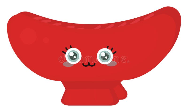 Cute Red Barrette, Illustration, Vector Stock Vector - Illustration of ...