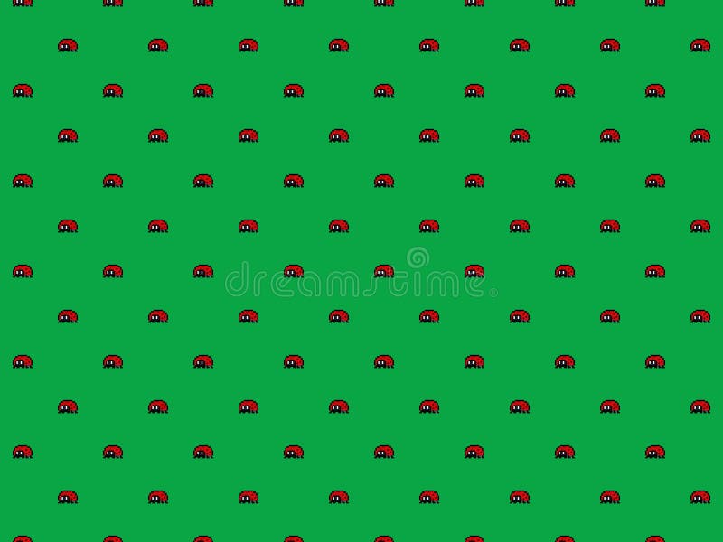 Cute Red 8 Bit Lady Bird or Bug Pattern Background - High Res 4k ...