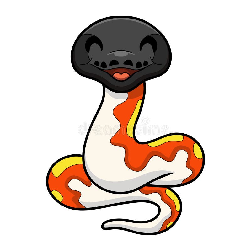 Cute Red Blood Python Cartoon Stock Vector - Illustration of blooded ...