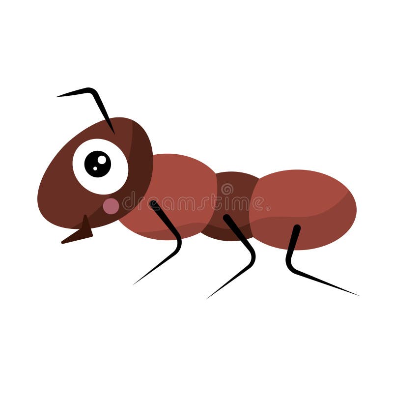 Cute Red Cartoon Ant. Vector Stock Vector - Illustration of antennae ...
