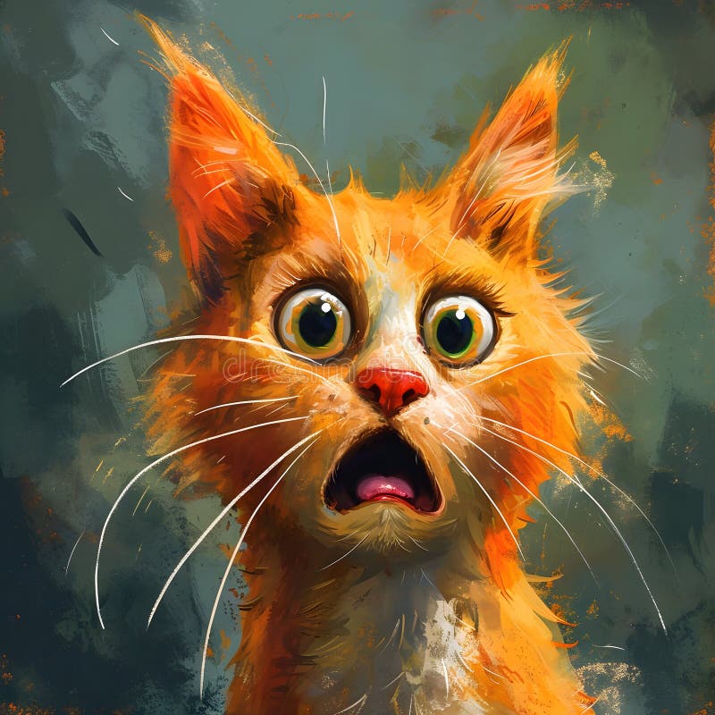 Cute Red Cat Shows Emotions Surprise Shock Can T Be Cat Character