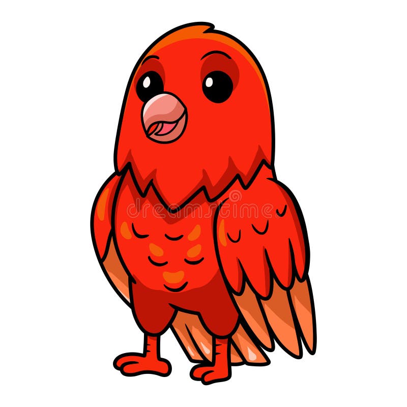 Cute Red Factor Canary Cartoon Stock Vector - Illustration of funny ...