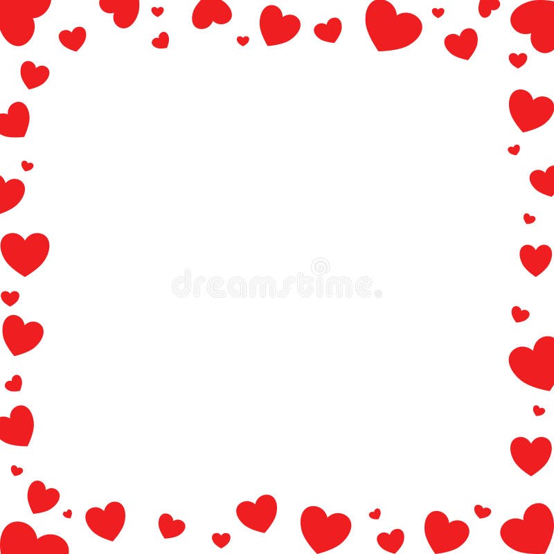 Red Heart Border Background Stock Vector - Illustration of disco ...