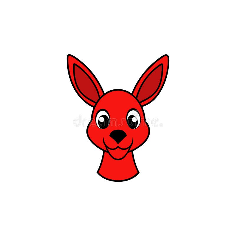 Cute Red Kangaroo Head Vector Art Illustration Stock Illustrations – 13 ...