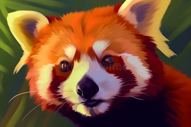 Cute Red Panda. Neural Network AI Generated Stock Illustration ...