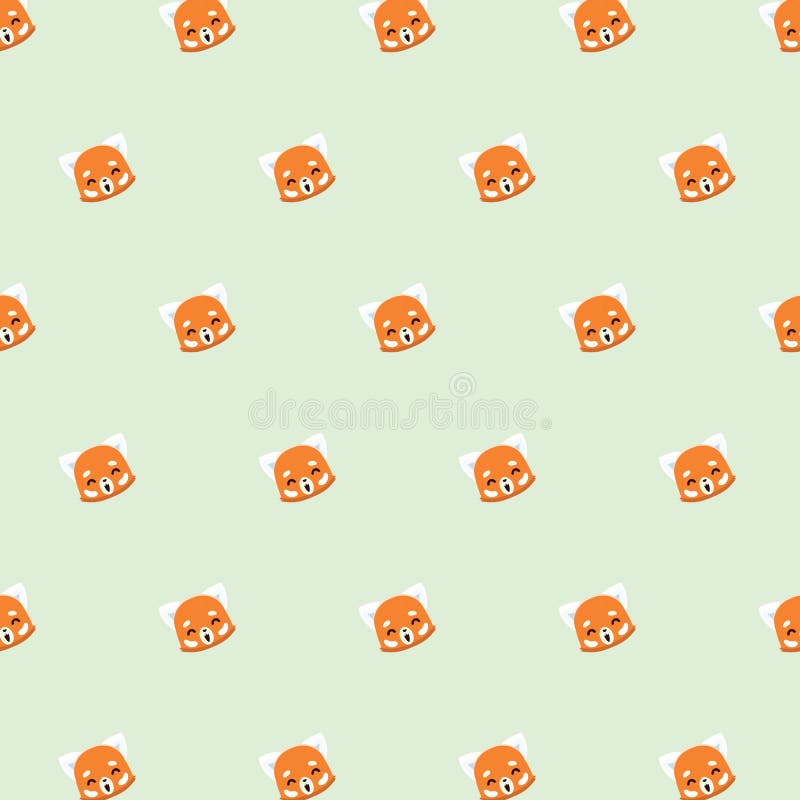 Cute red panda pattern. stock vector. Illustration of ornament - 83712015