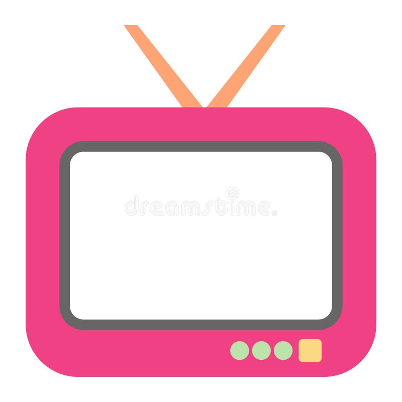 Cute Red Retro TV Frame. Bright Color Border Stock Vector ...