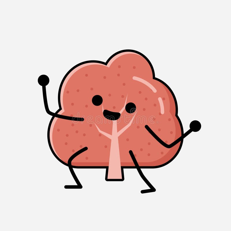 Cute Red Tree Mascot Vector Character in Flat Design Style Stock Vector ...