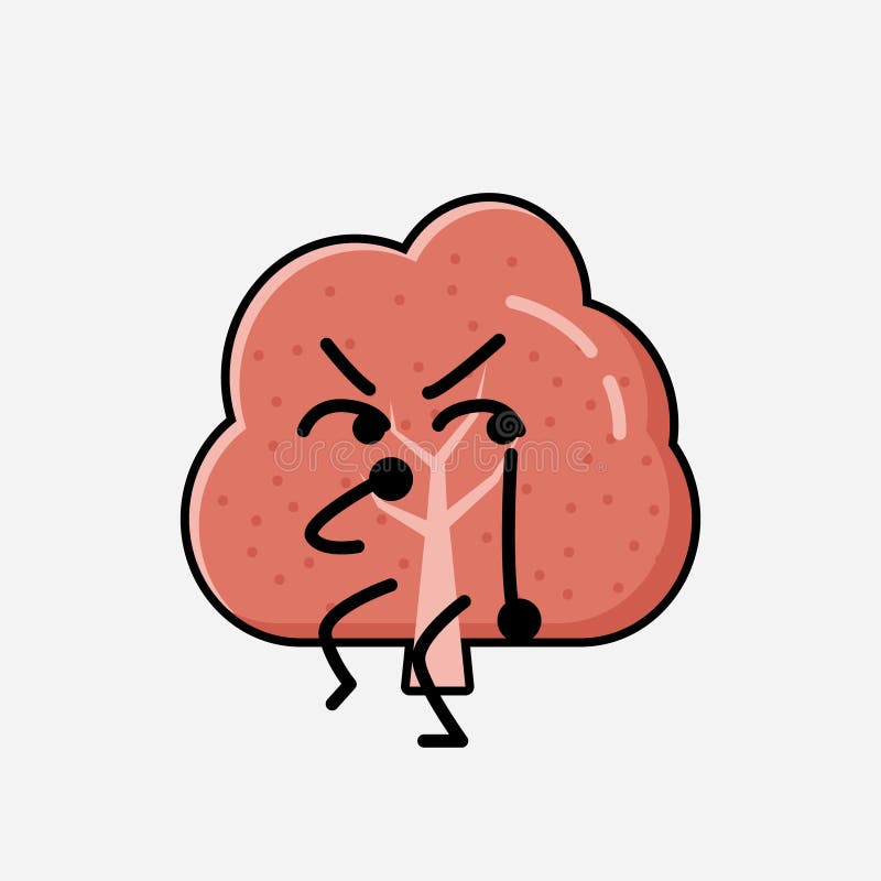 Cute Red Tree Mascot Vector Character in Flat Design Style Stock Vector ...