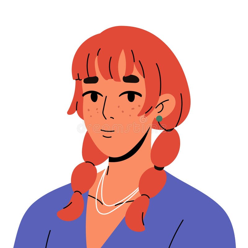 Red Hair Girl Freckles Cartoon Stock Illustrations 291 Red Hair Girl