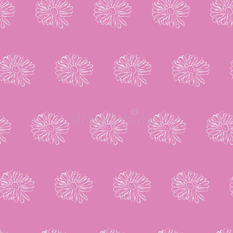 Cute Repeat Daisy Wildflower Pattern with Light Yellow Background ...