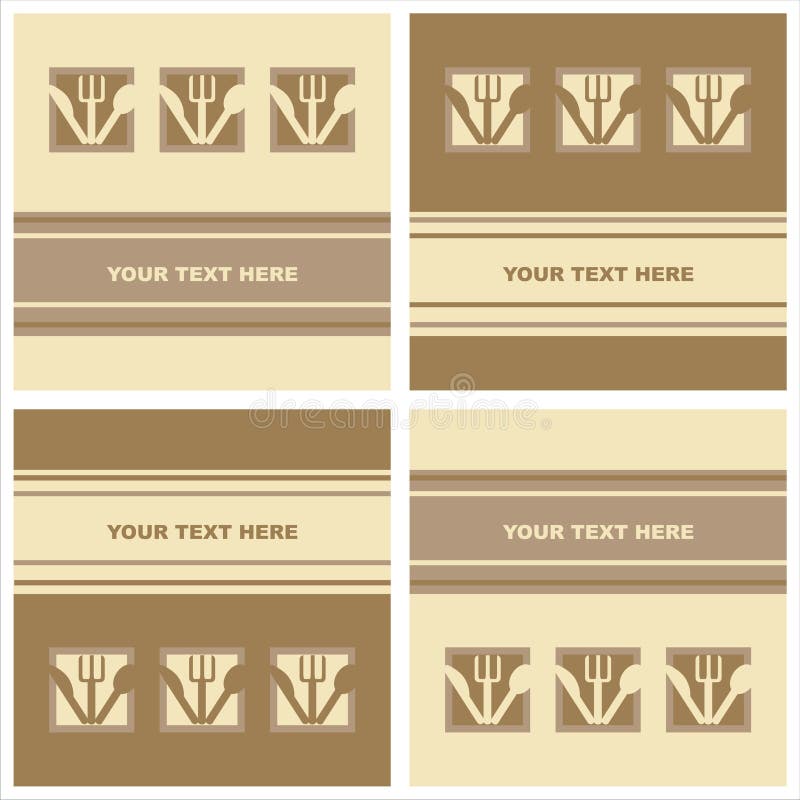 Cute restaurant cards stock vector. Illustration of card - 21461362