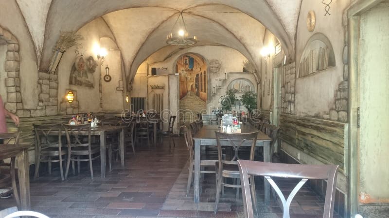 Cute restaurant in Prague editorial stock image. Image of restaurant ...