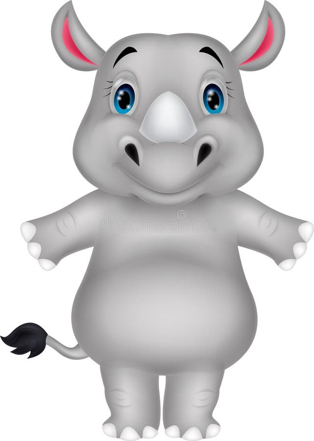 Cute rhino cartoon stock vector. Illustration of childhood - 30567959