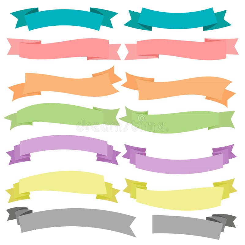 Cute ribbons vector stock vector. Illustration of card - 85907193