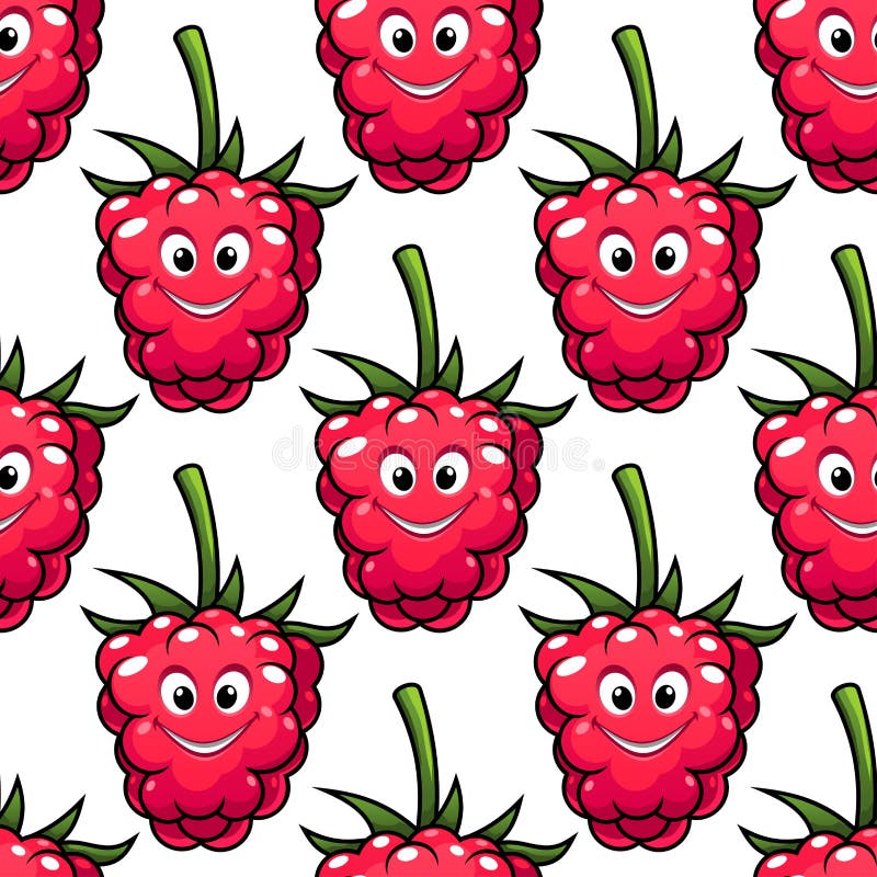 Raspberry Seamless Pattern for Your Design Stock Vector - Illustration ...