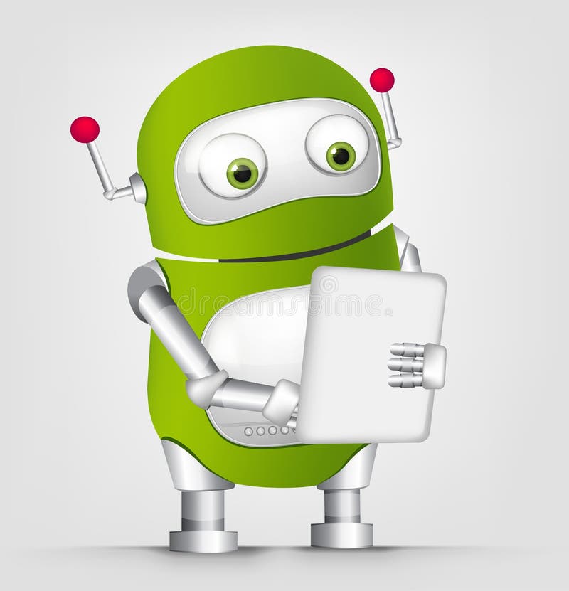 Cute Robot Say Hi. Chatbot Icon Stock Vector - Illustration of ...