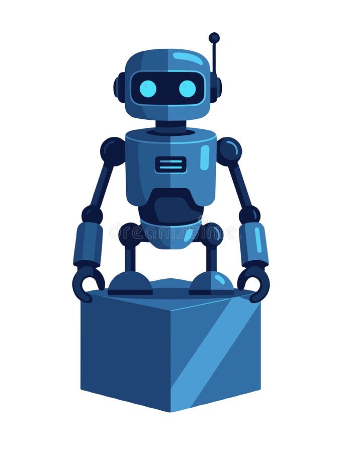 Cute Robot Character AI Technology Mascot Future Friendly Automation ...