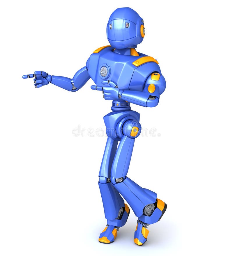 Robot Pointing Something Stock Illustration Illustration Of Pointing