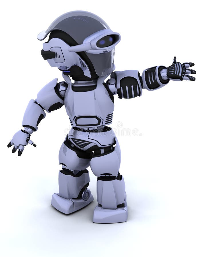 Cute robot cyborg stock illustration. Illustration of cyborg - 13618420