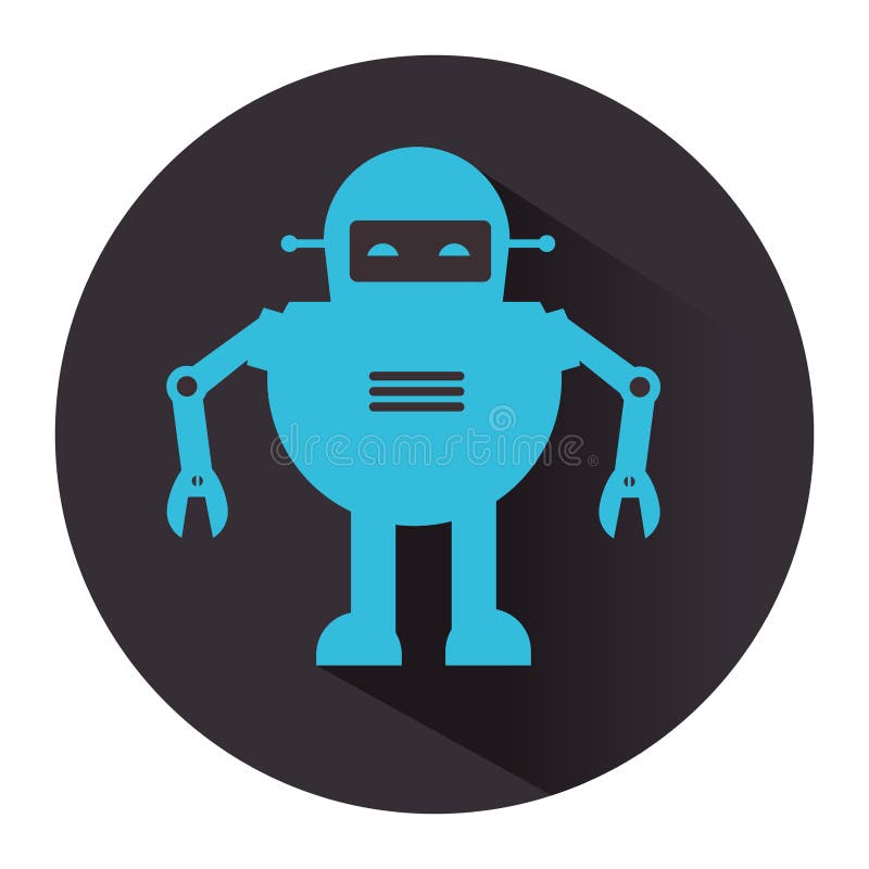 Robot with Electronic Circuit Stock Vector - Illustration of blue ...