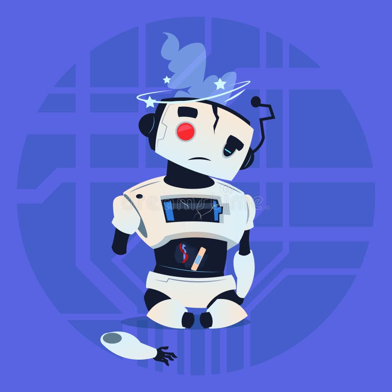Broken Robot Fix Technology Stock Vector - Illustration of technology ... Broken Robot Fix Technology Stock Vector - Illustration of technology ...