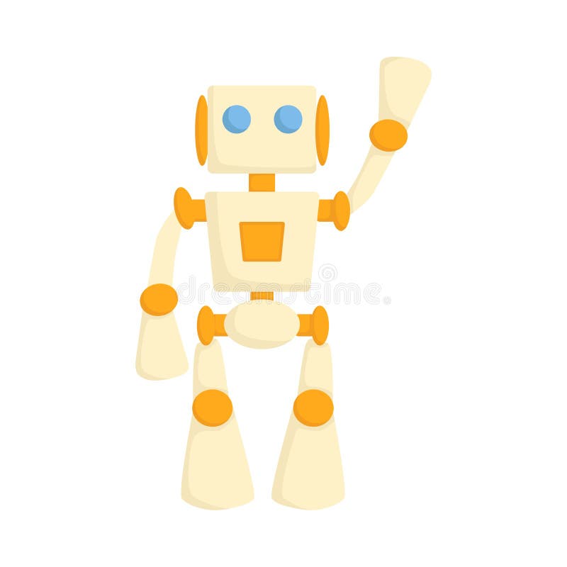 Cute Robot Modern High Tech Innovation Technology Concept Cartoon Style ...