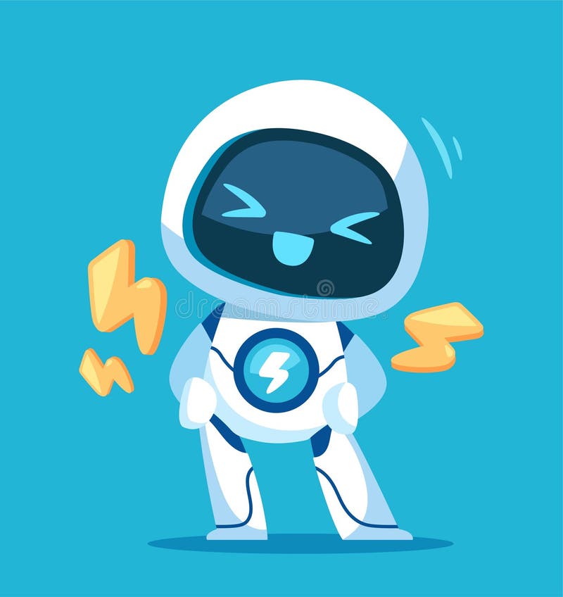 Cute robot icon stock vector. Illustration of electronic - 257215914