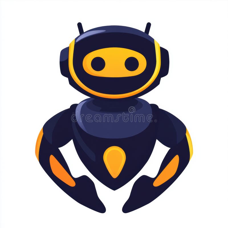 Friendly Robot Illustration Stock Illustration - Illustration of ...