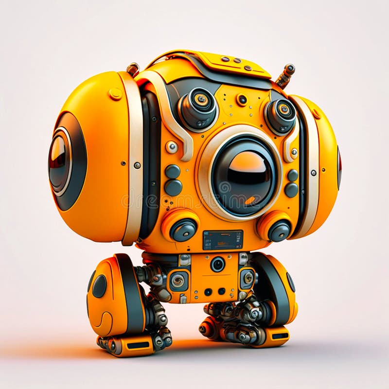 Cute Robot Png without Background, Generative AI Stock Illustration ...