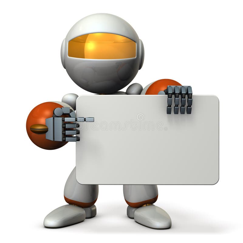 Robot Indicating Message Board Stock Illustrations – 4 Robot Indicating ...