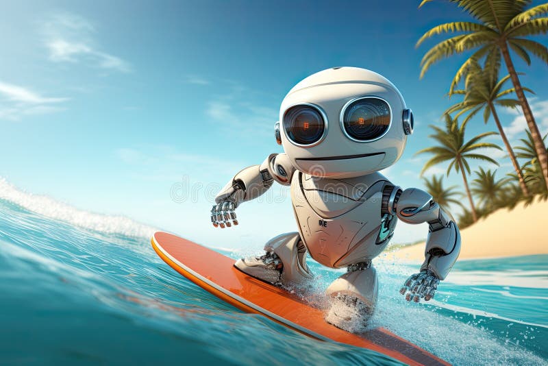 Cartoon Robot Tropical Stock Illustrations – 221 Cartoon Robot Tropical ...