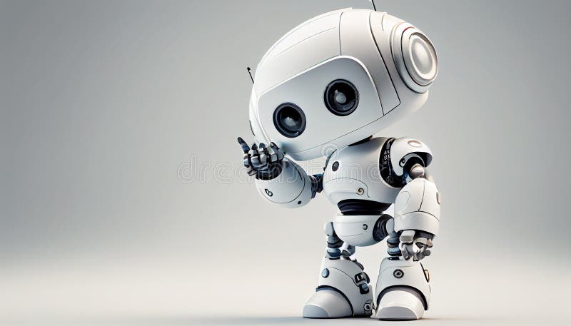 A Wonderful Cute-robotics-Image-created Stock Illustration ...